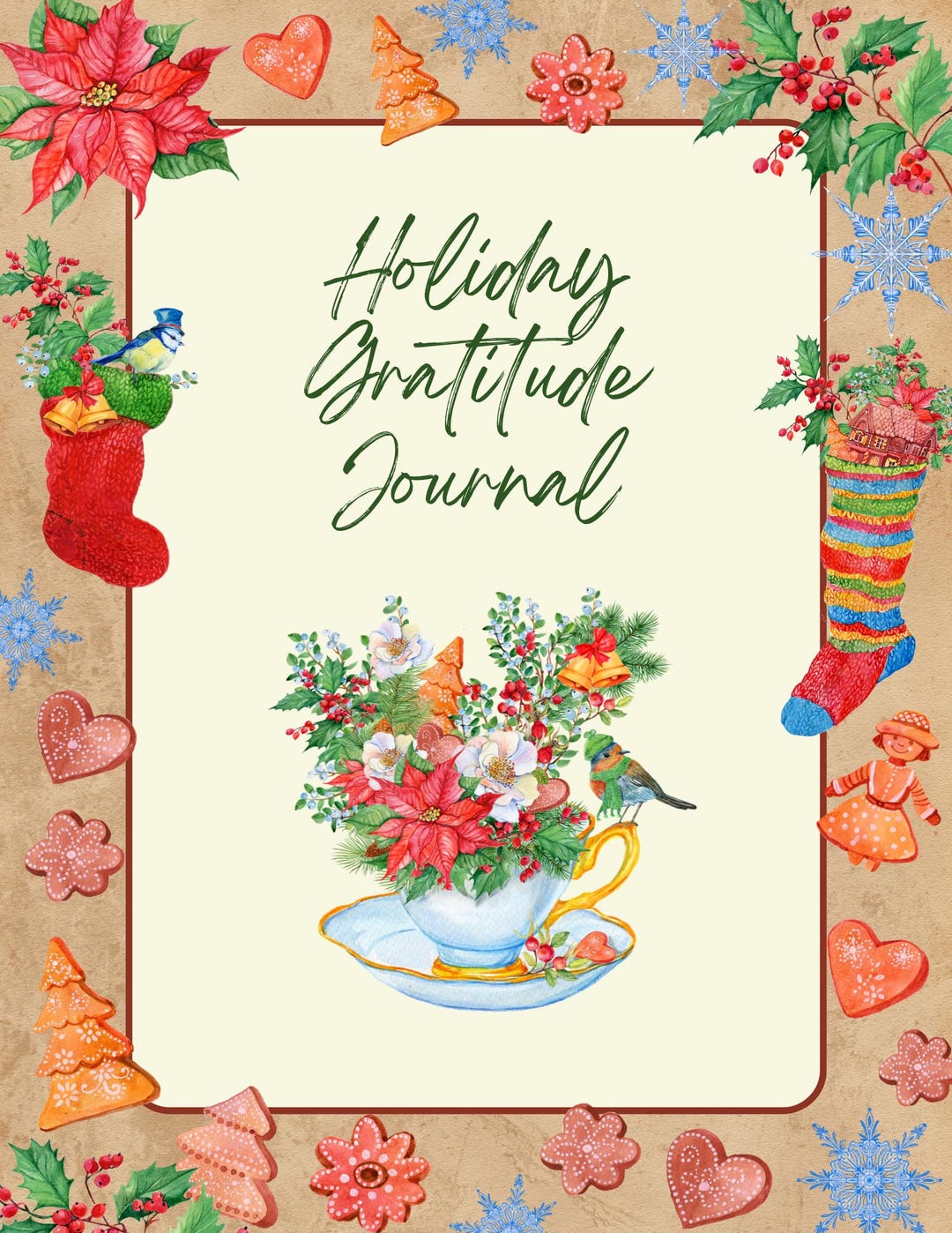 Christmas Gratitude Journal, Printable Holiday Planner, Holiday ...