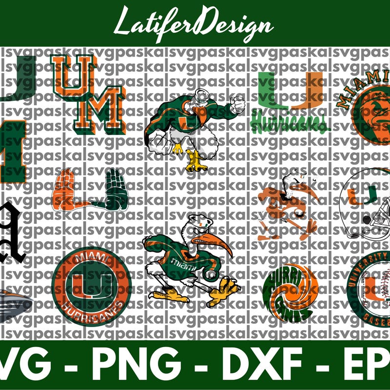 Miami Hurricanes Svg - Etsy