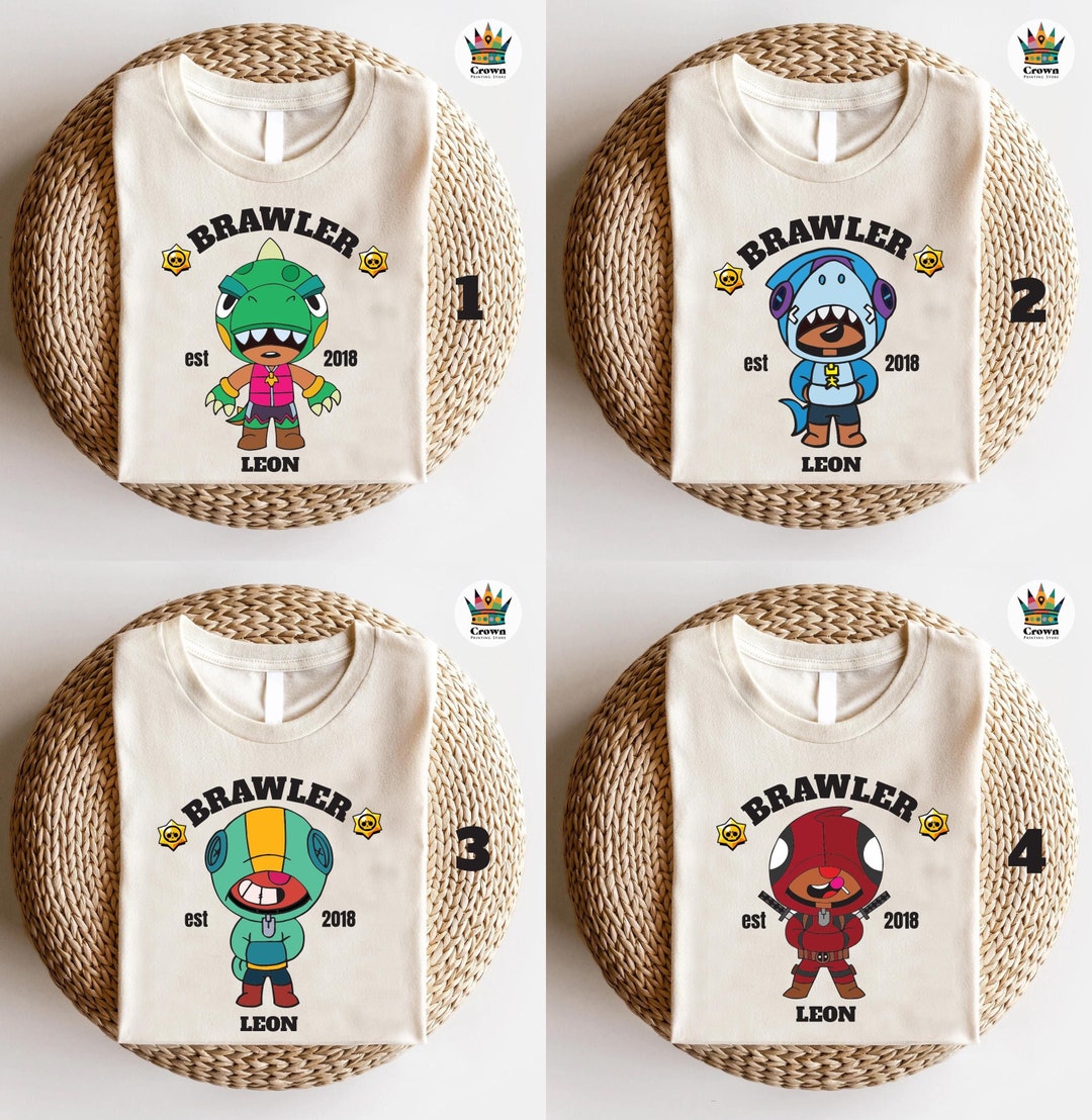 Brawl Stars Character Shirt, Born to Brawl, Brawl Stars Leon Shirt ...