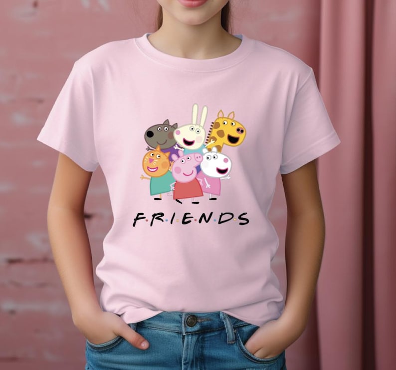 Peppa Pig Friends Shirt, Kids Peppa Pig Tee, Cozy Children's Shirt ...