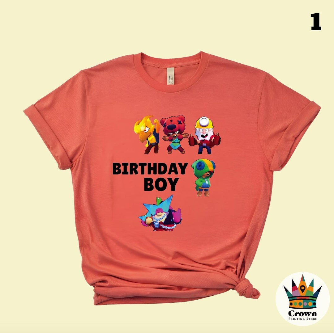 Personalized Birthday Brawl Stars Character Shirt, Custom Brawl Stars ...
