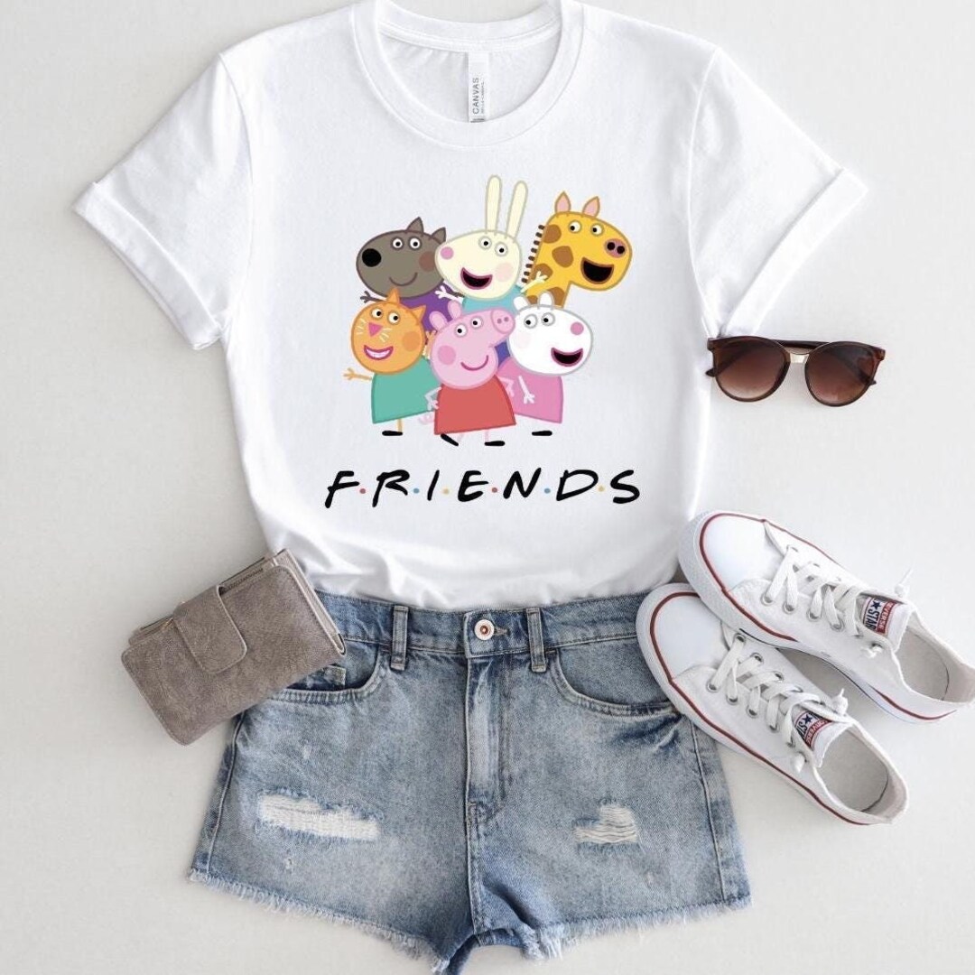 Peppa Pig Friends Shirt, Kids Peppa Pig Tee, Cozy Children's Shirt ...