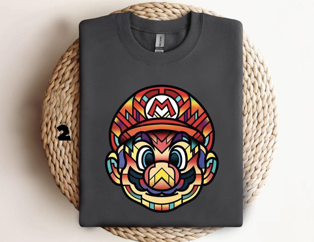 Super Mario Sweatshirt, Super Mario Character Sweatshirt, Super Mario ...