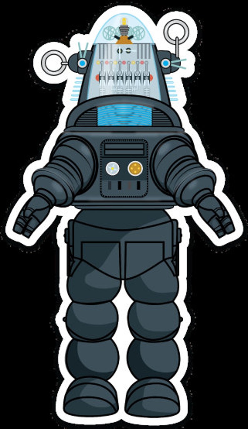 Robby the Robot Vinyl Sticker - Etsy