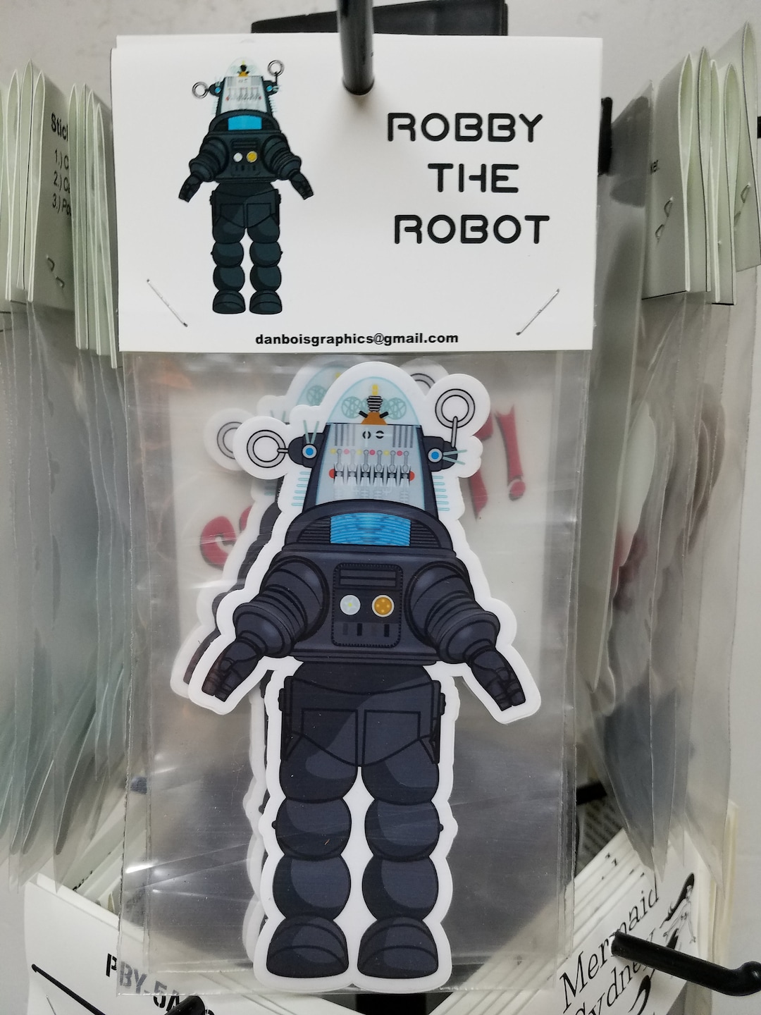 Robby the Robot Vinyl Sticker - Etsy
