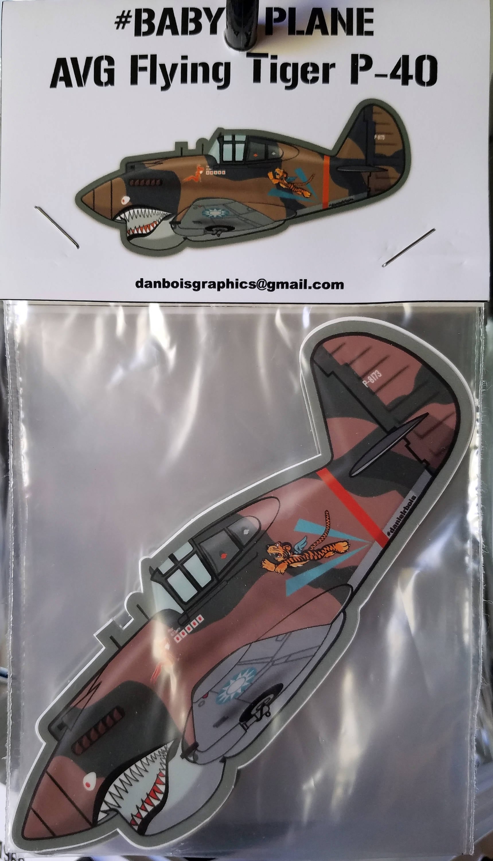 AVG Flying Tigers P-40 Baby Plane Sticker - Etsy