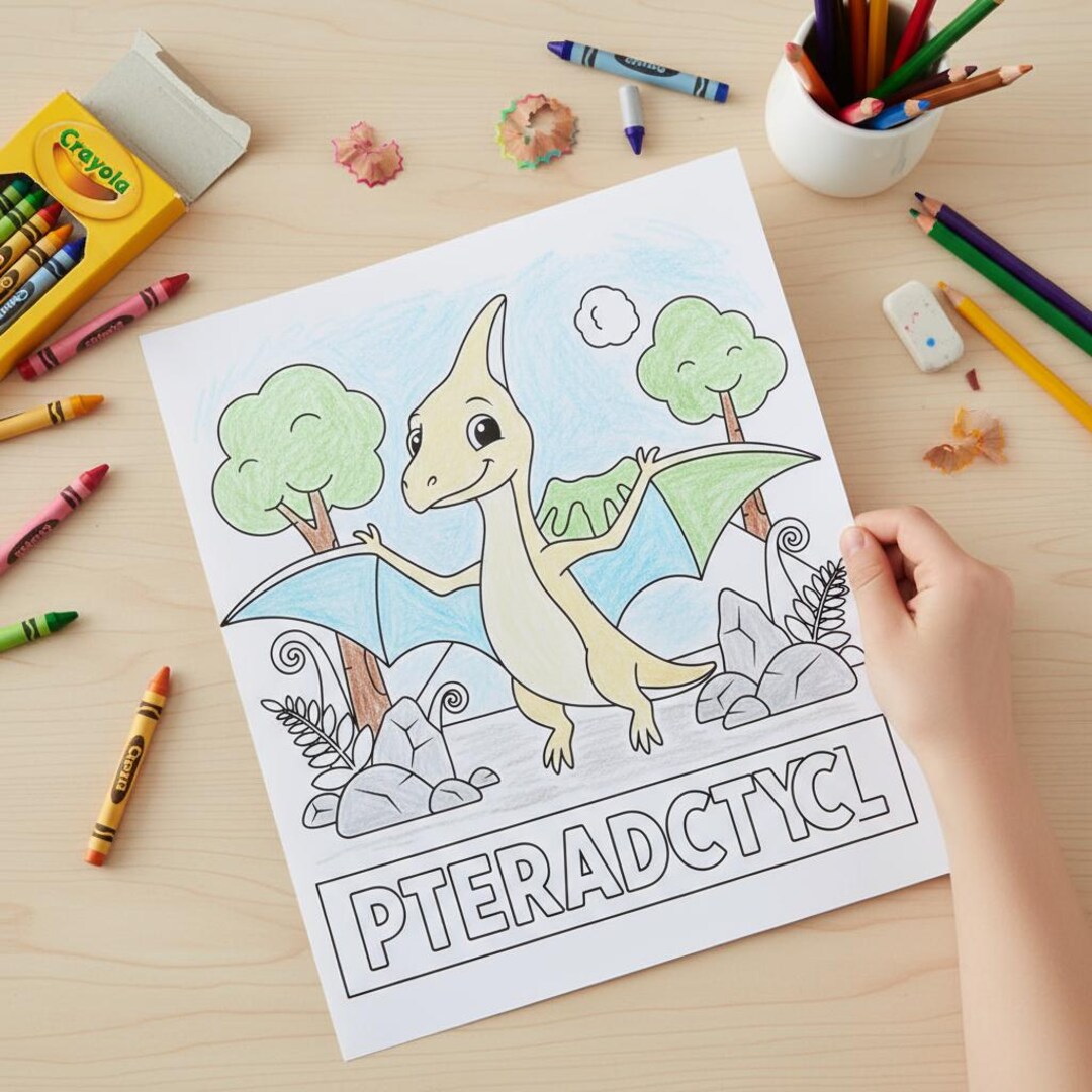 Dinosaur Coloring Book PDF for Kids 15 Printable A4 Pages Black and ...