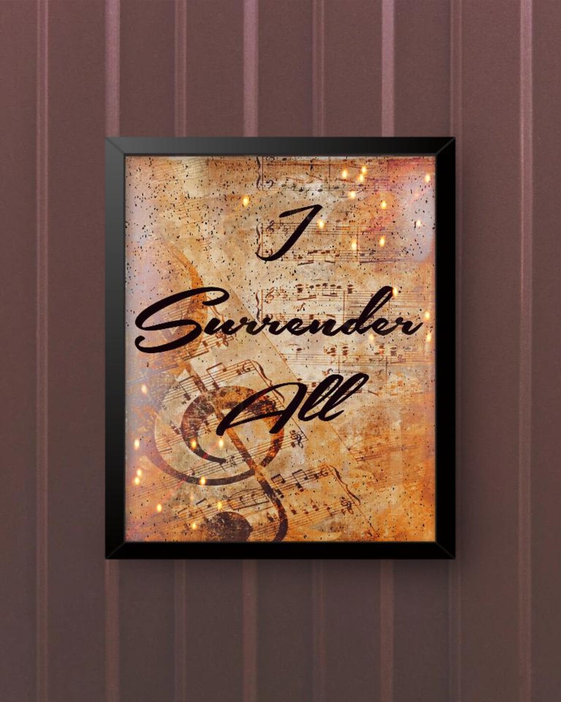I Surrender All Sign, Printable Wall Art, Living Room Art Print ...