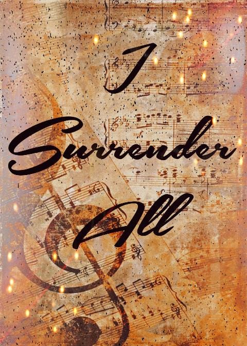 I Surrender All Sign, Printable Wall Art, Living Room Art Print ...