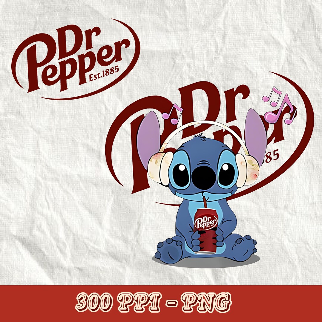 Dr. Pepper Stitch Cherry PNG Dr. Pepper PNG, Retro Soda Digital Art for ...