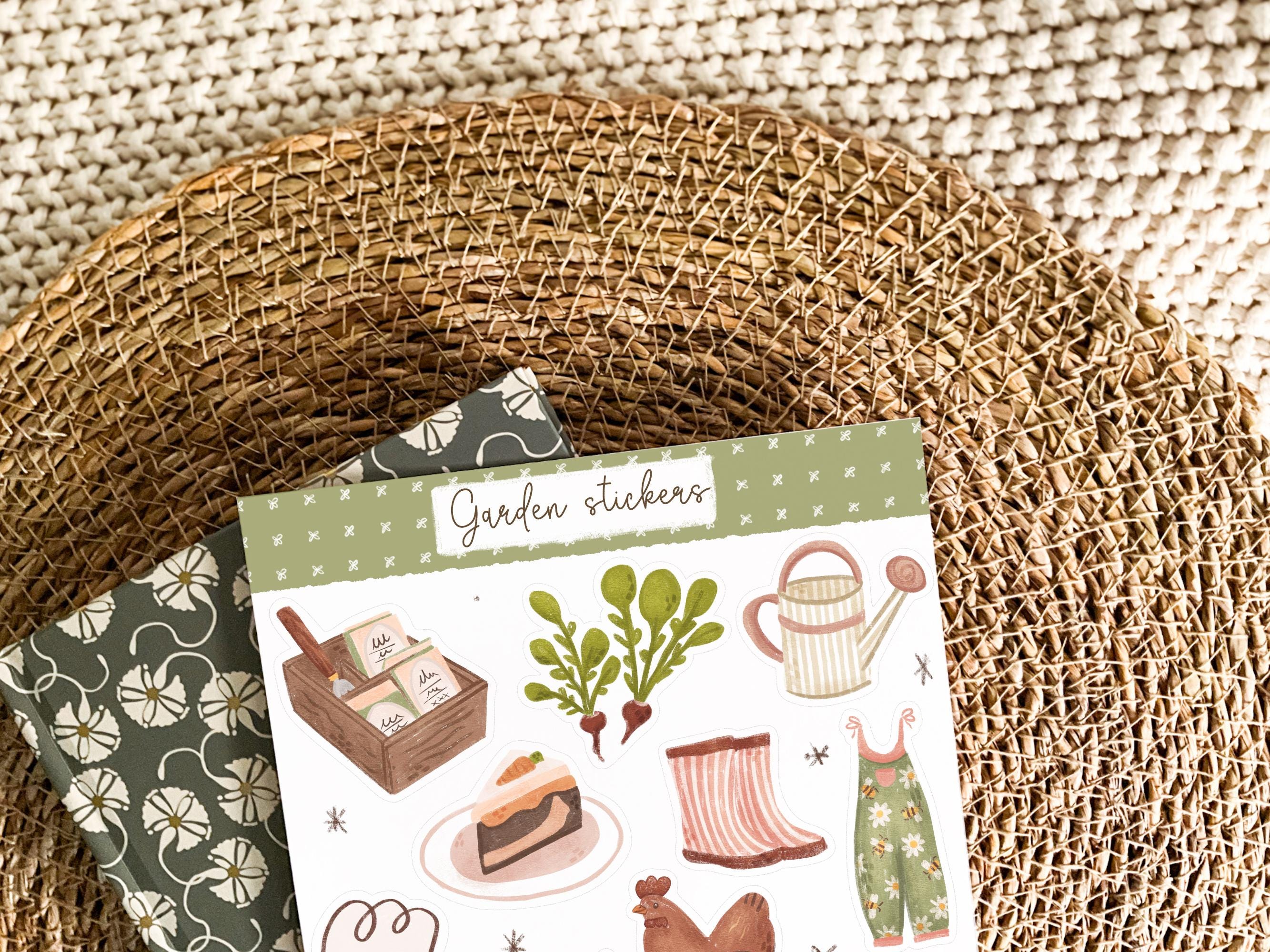 Digital Sticker Spring Garden Bundle PNG - Journaling Stickers ...