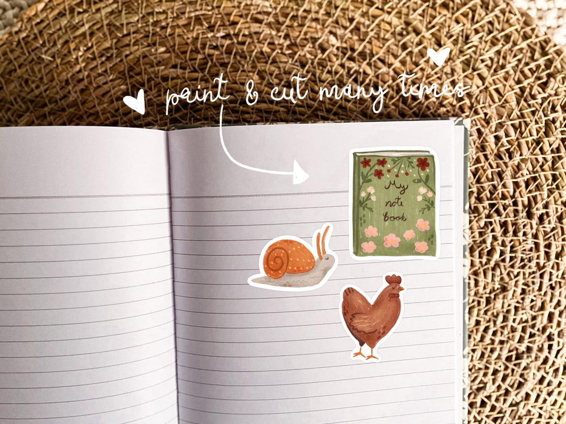 Digital Sticker Spring Garden Bundle PNG - Journaling Stickers ...