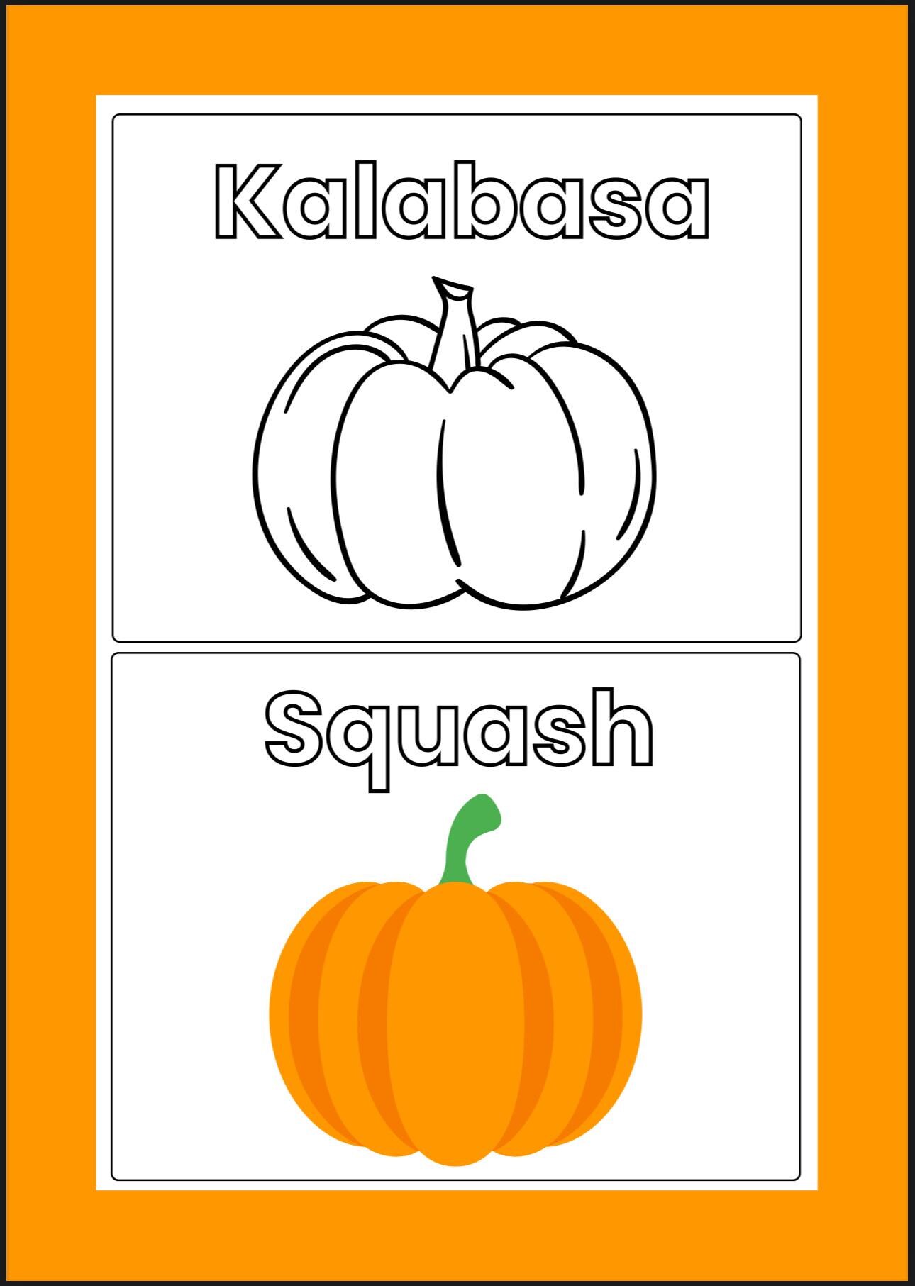 Bahay Kubo - Easy Vegetables Coloring Book (with Tagalog - English) - Etsy