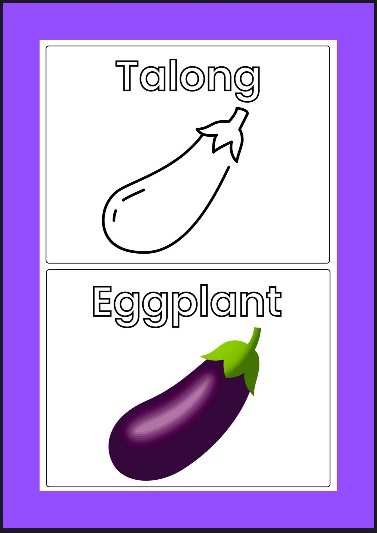 Bahay Kubo - Easy Vegetables Coloring Book (with Tagalog - English) - Etsy