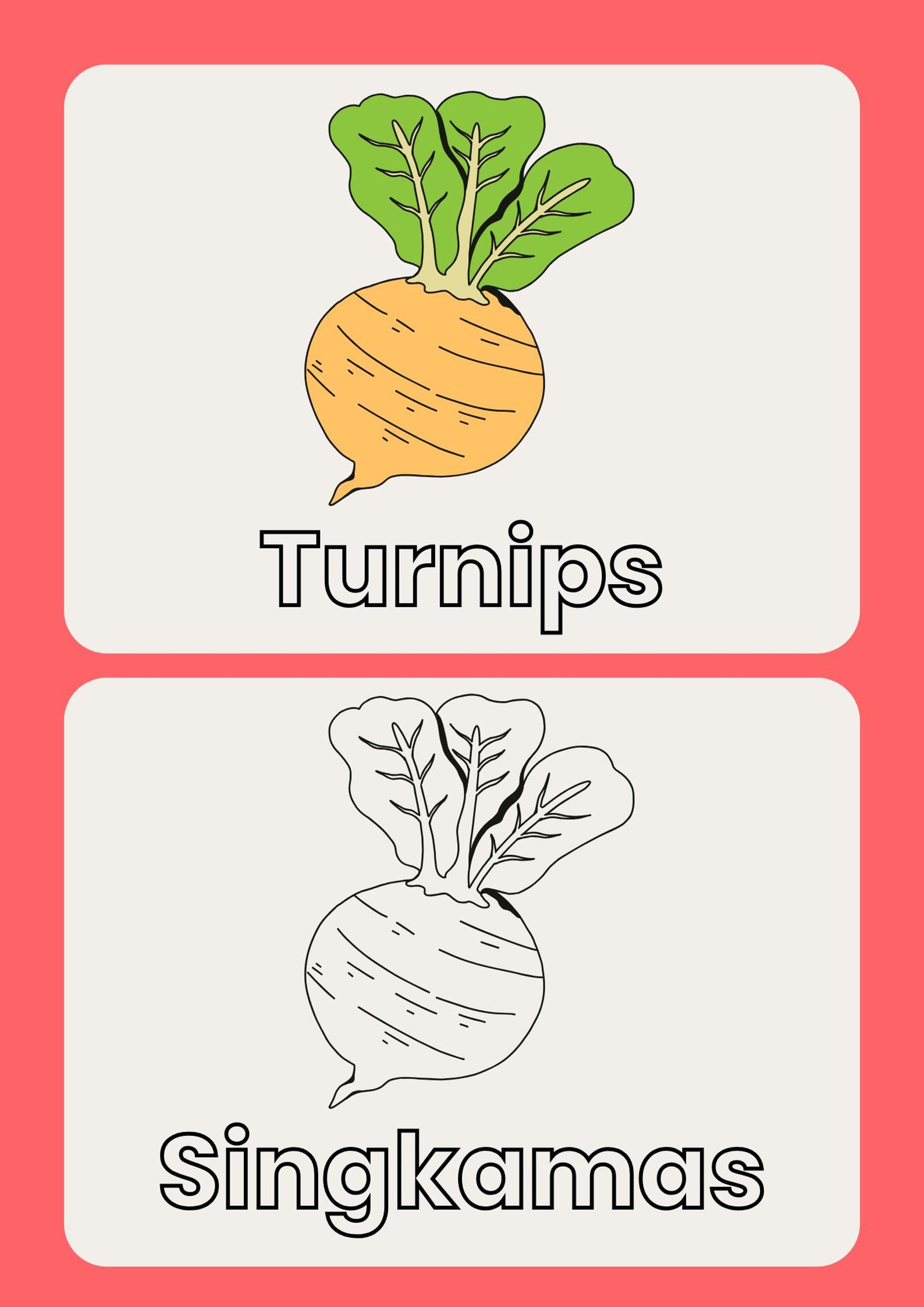 Bahay Kubo - Easy Vegetables Coloring Book (with Tagalog - English ...