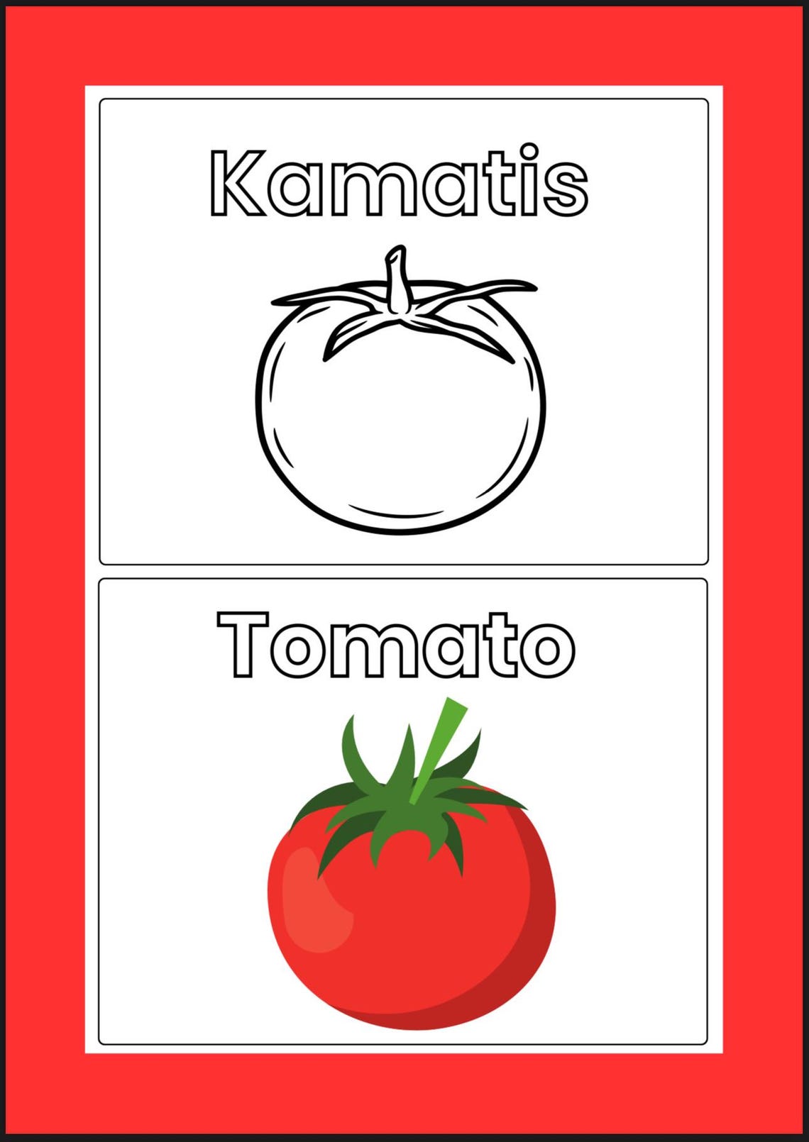 Bahay Kubo - Easy Vegetables Coloring Book (with Tagalog - English) - Etsy