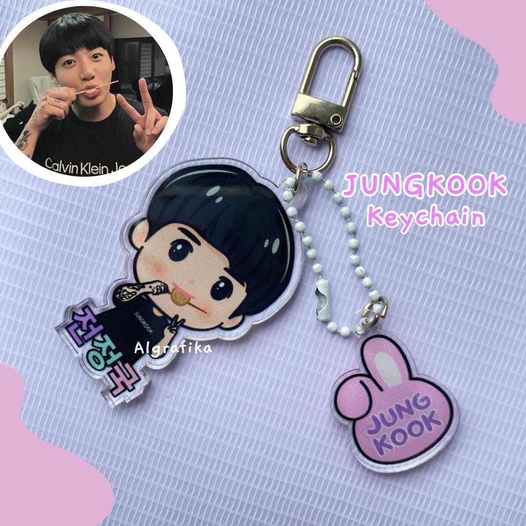 Jungkook Keychain Bts Jeon Jungkook Bangtan Kpop Merchandise Fanart - Etsy