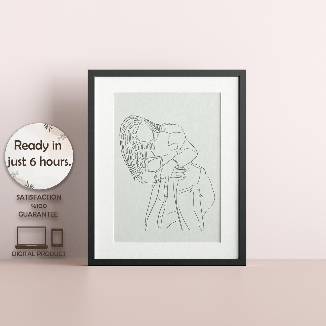 Custom Line Drawing, Sketch From Photo, Custom Couple Line Art, Family ...
