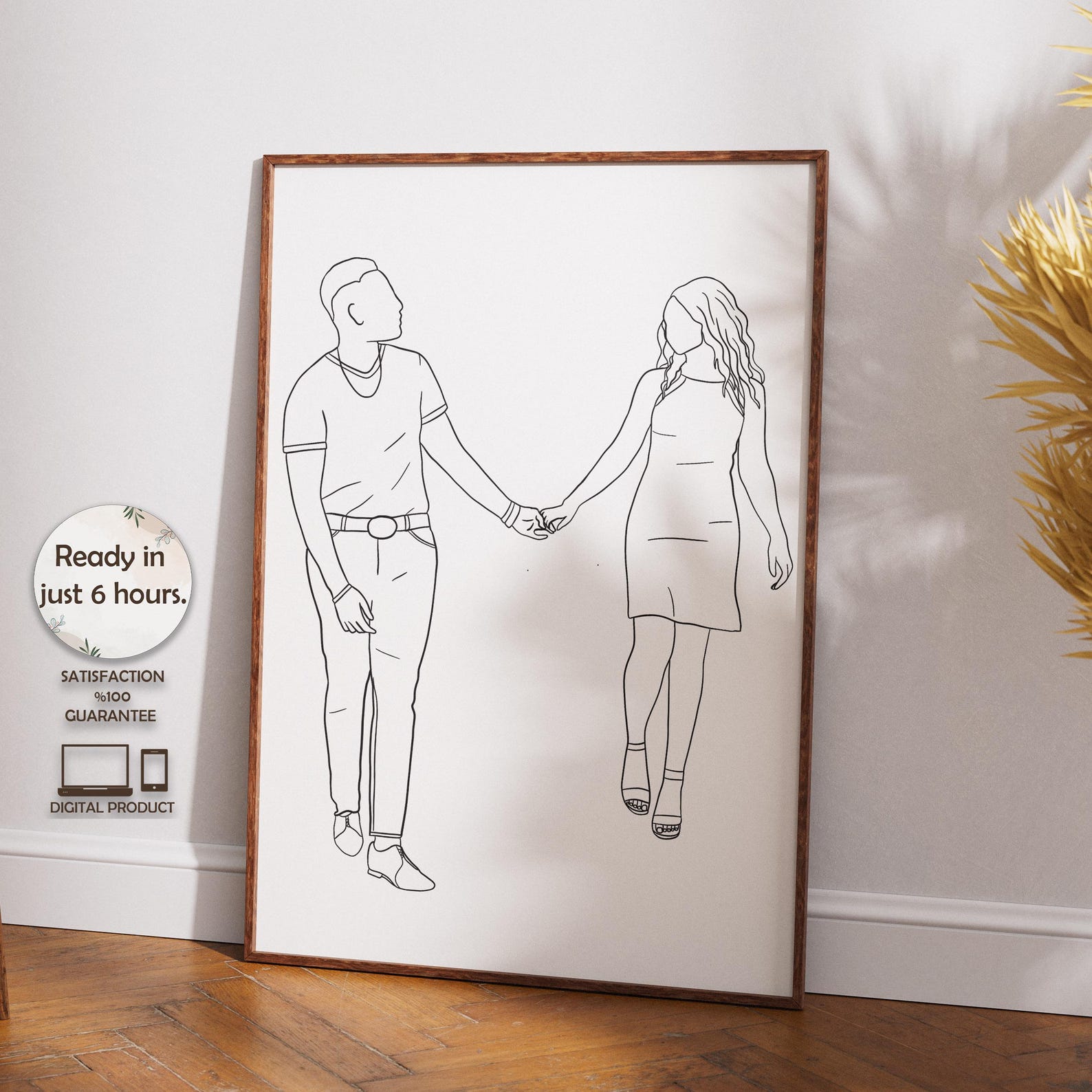 Custom Line Drawing, Sketch From Photo, Custom Couple Line Art, Family ...