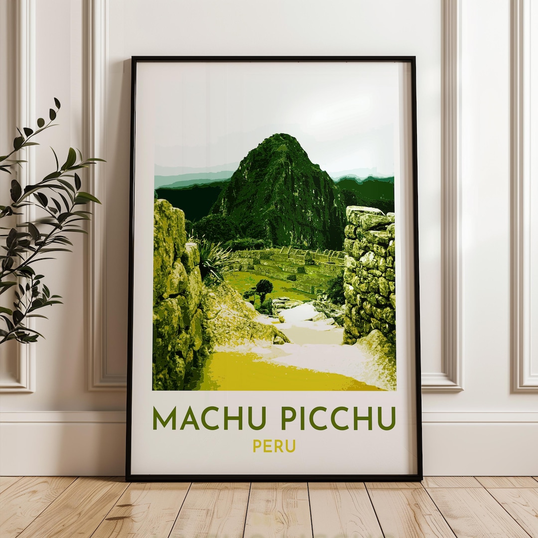 Machu Picchu Wall Art DIGITAL DOWNLOAD - Peruvian Landmark Poster ...