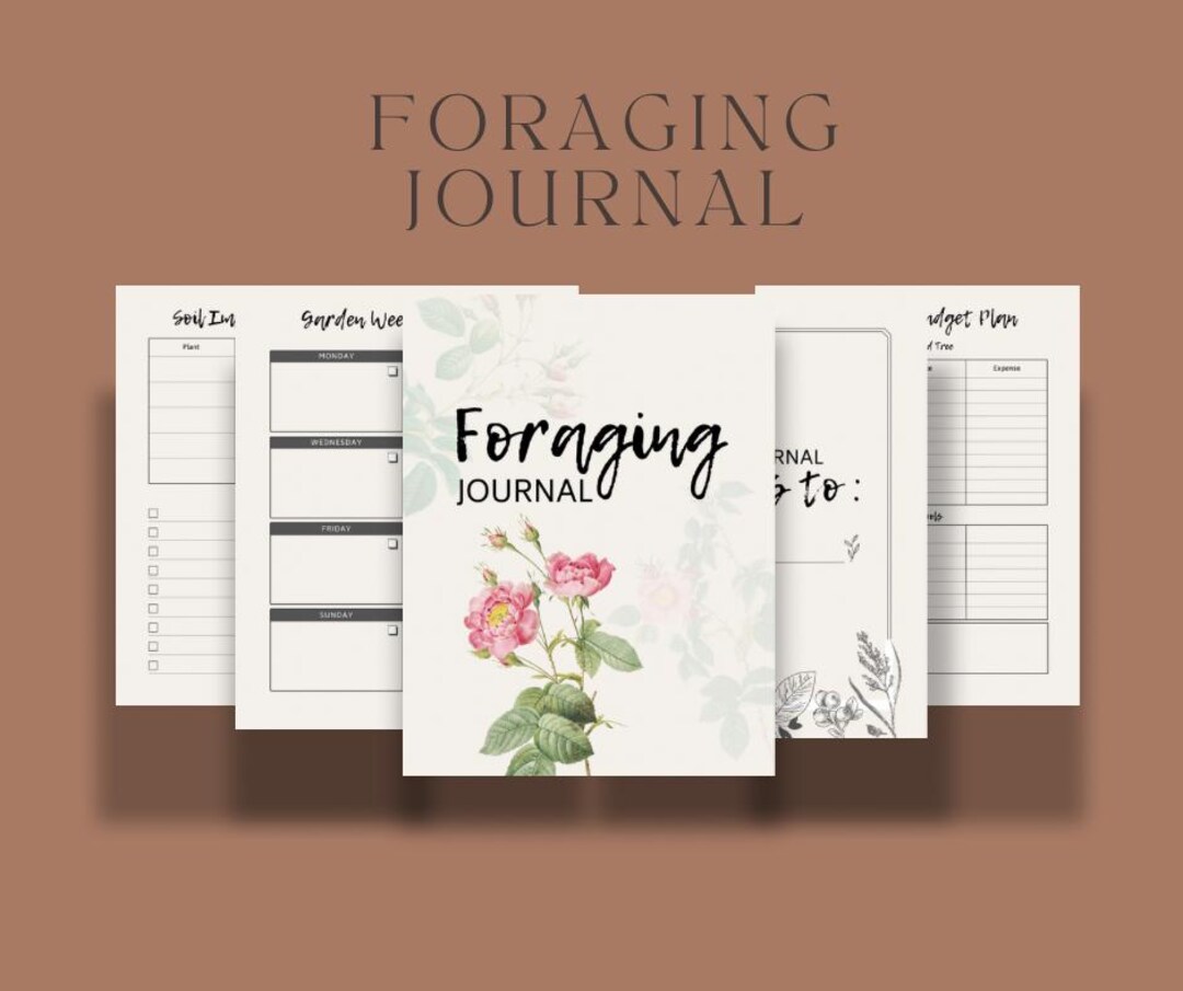 Foraging Journal Template Printable Wild Edibles Tracker, Nature Walk ...