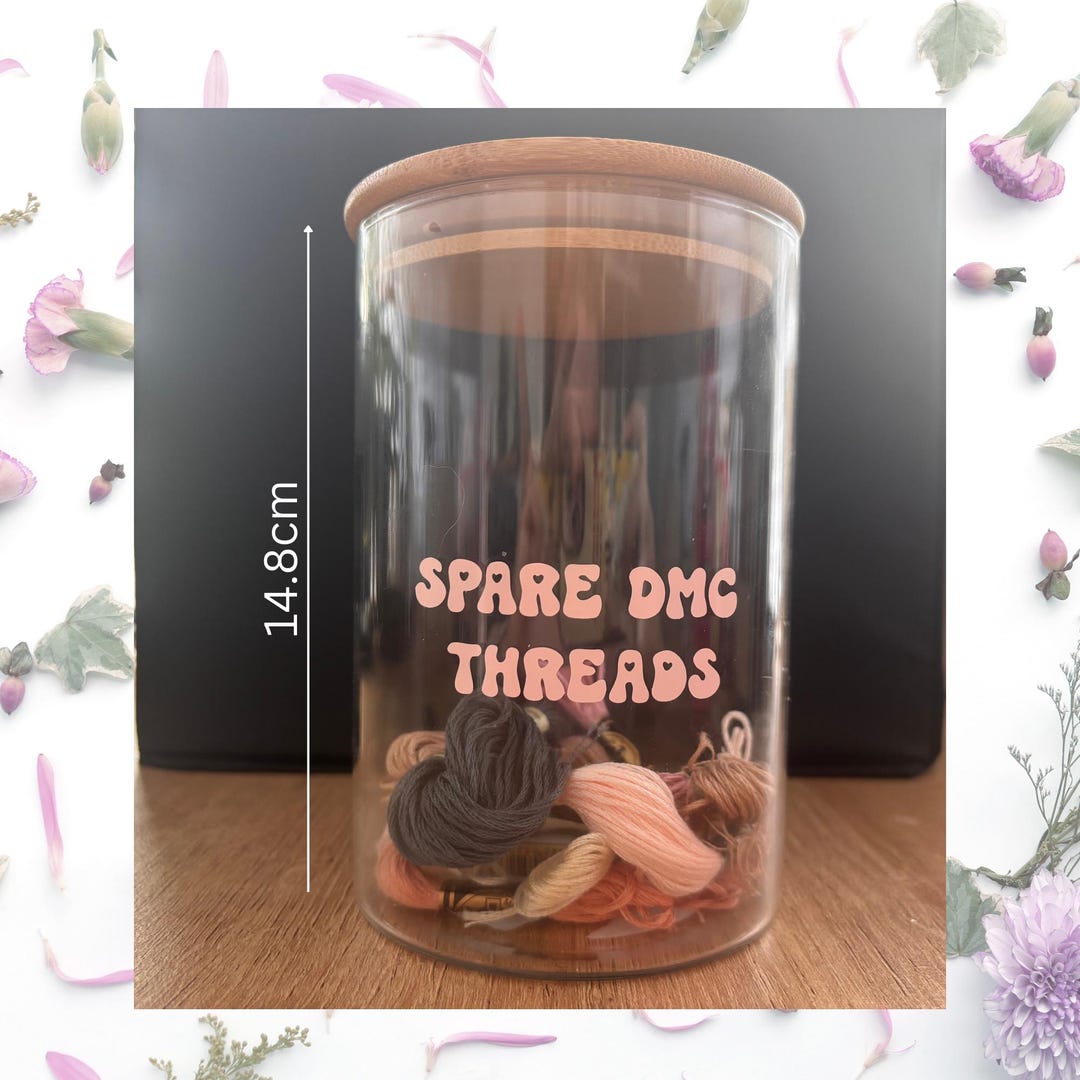 Storage Jar for Spare Cross Stitch Threads (PERSONALISATION AVAILABLE ...