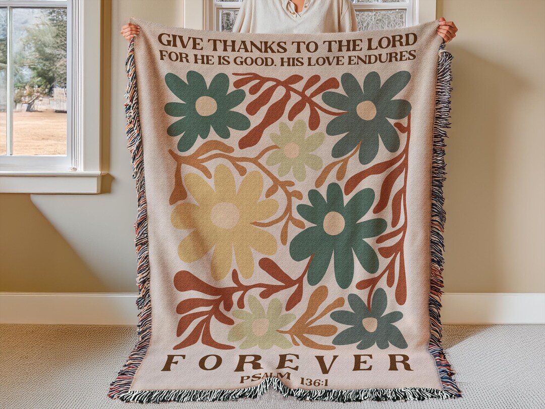 Christian Gift Woven Blanket, Bible Verse Affirmations, Child of God ...