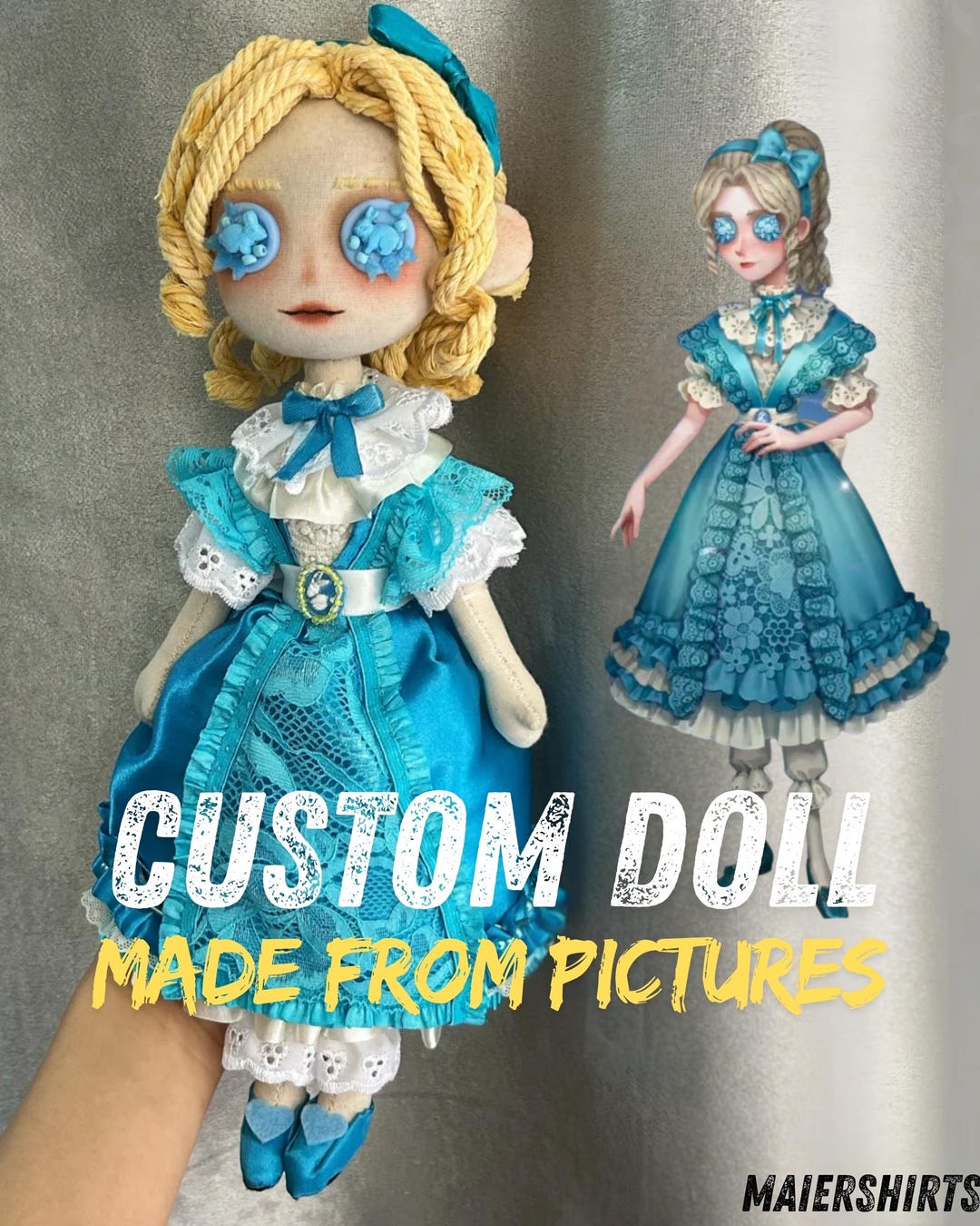 Customized Button Eyes Rag Doll, Customized Plush Dolls, Customized ...