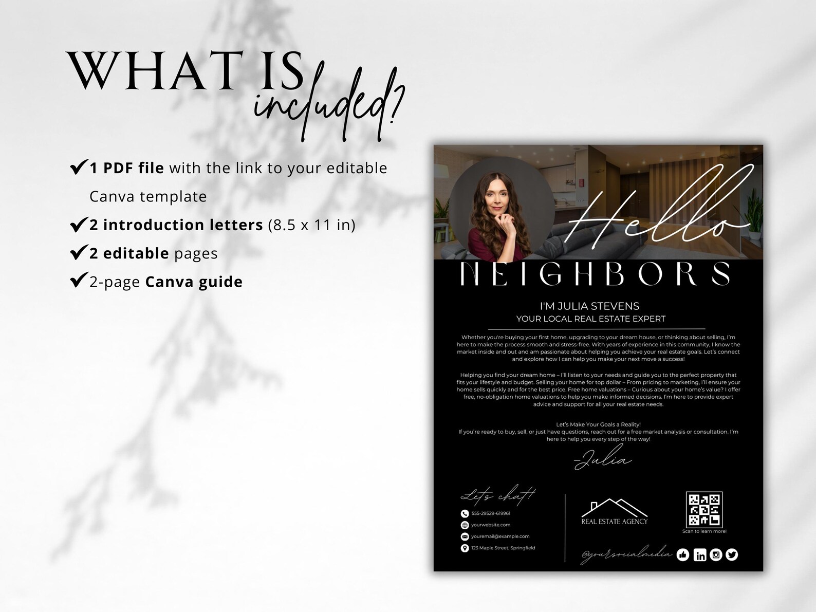 Real Estate Agent Introduction Flyer | Farming Letter | Real Estate ...