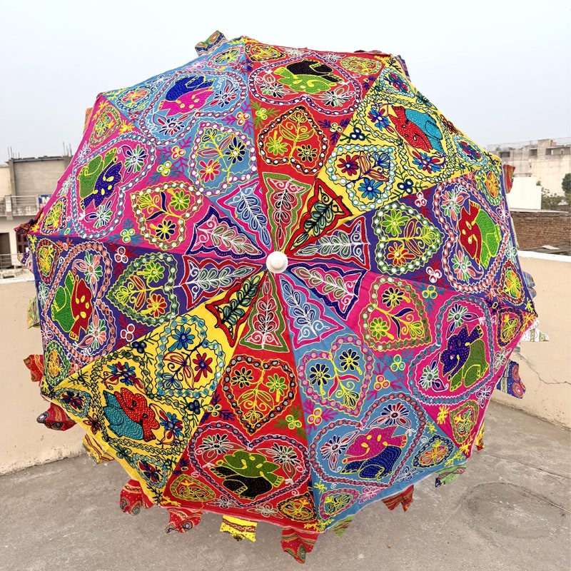 Indian Print Parasol - Etsy UK