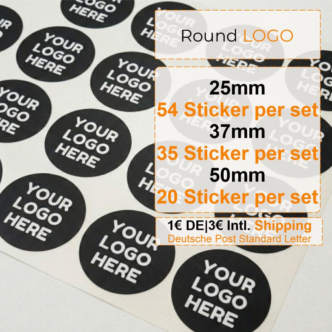 Customized Personalized LOGO Sticker Label– Waterproof Vinyl, for ...