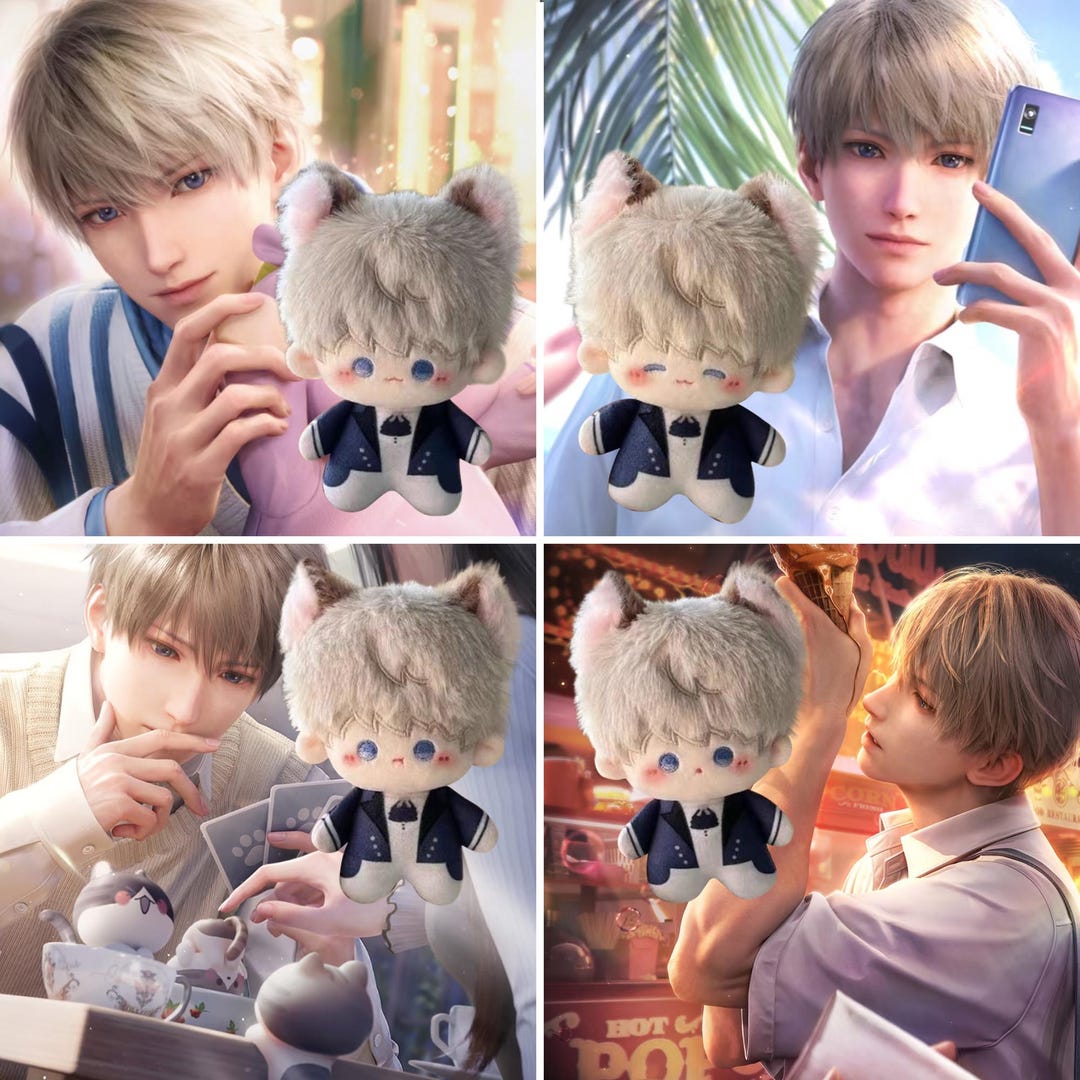 Love and Deepspace Xavier Cute Cat Ears Plushie 3.9 Inches, Lads Xavier ...