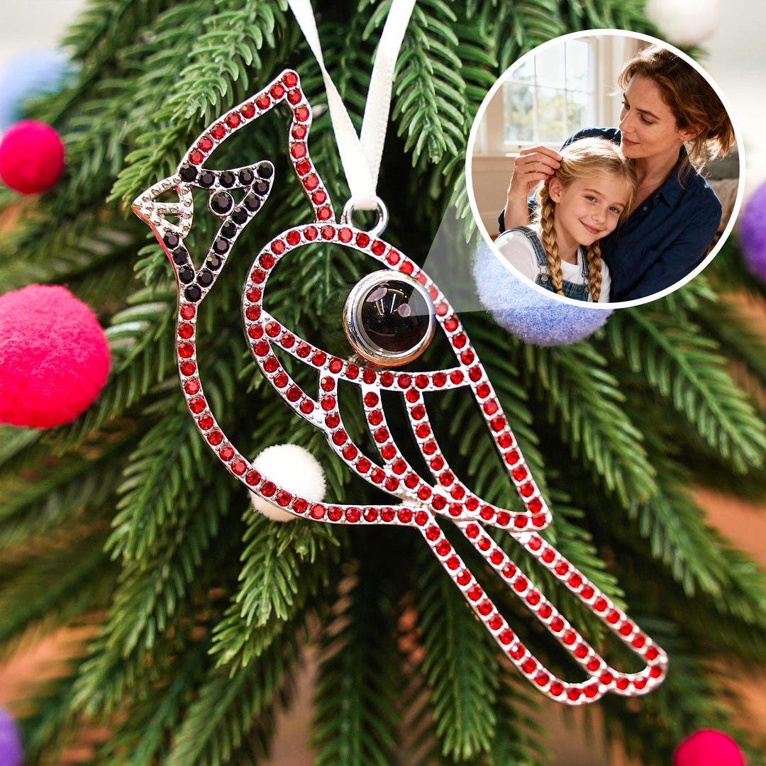 Personalization Photo Projection Ornament, Custom Memorial Decor ...