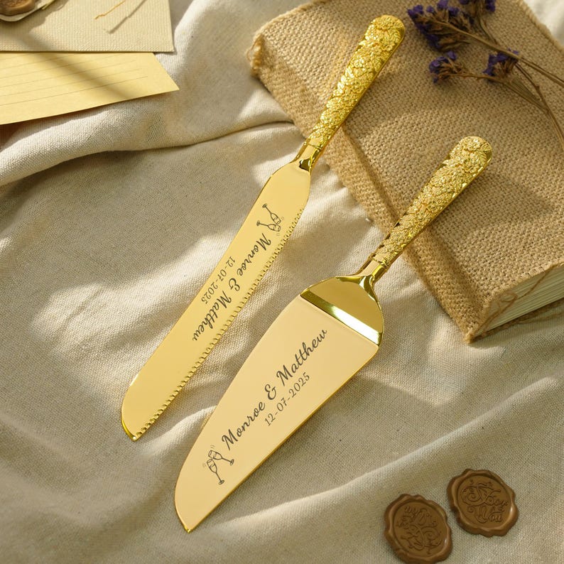 Personalization Wedding Cake Server Set, Custom Cake Server, Wedding ...