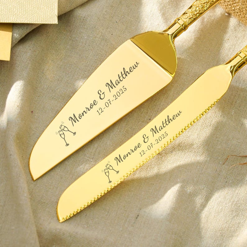 Personalization Wedding Cake Server Set, Custom Cake Server, Wedding ...