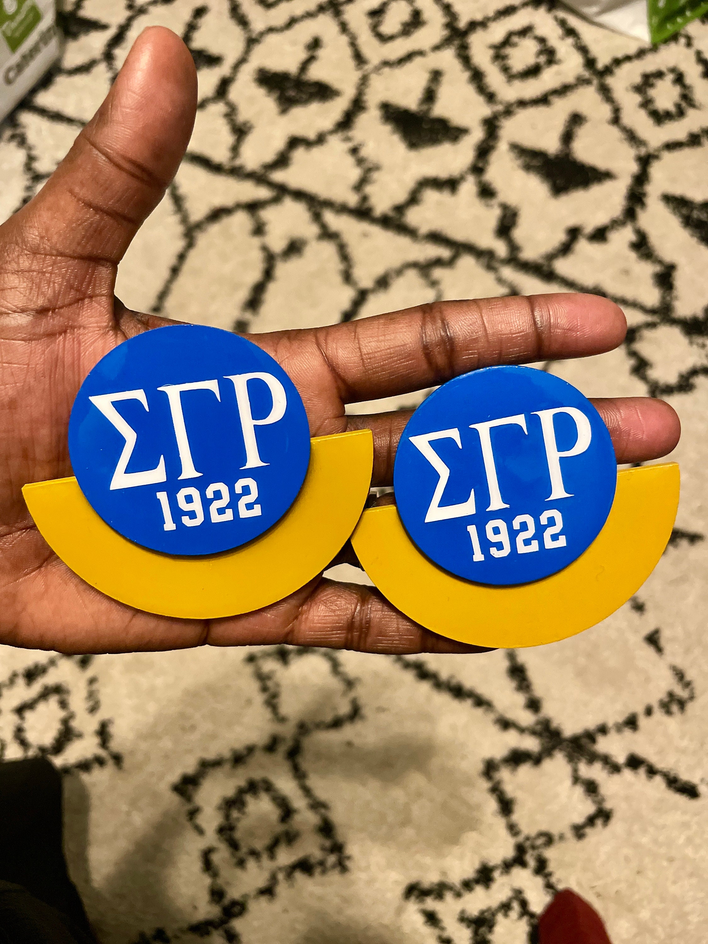 Sigma Gamma Rho Hand Painted Statement Earrings - Etsy