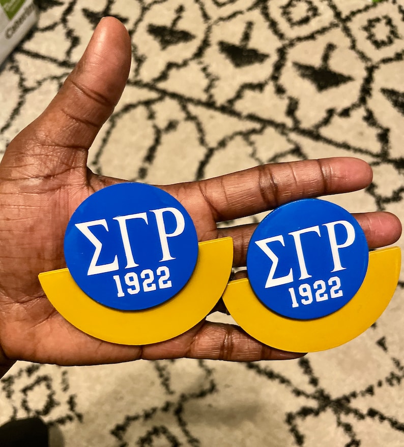 Sigma Gamma Rho Hand Painted Statement Earrings - Etsy