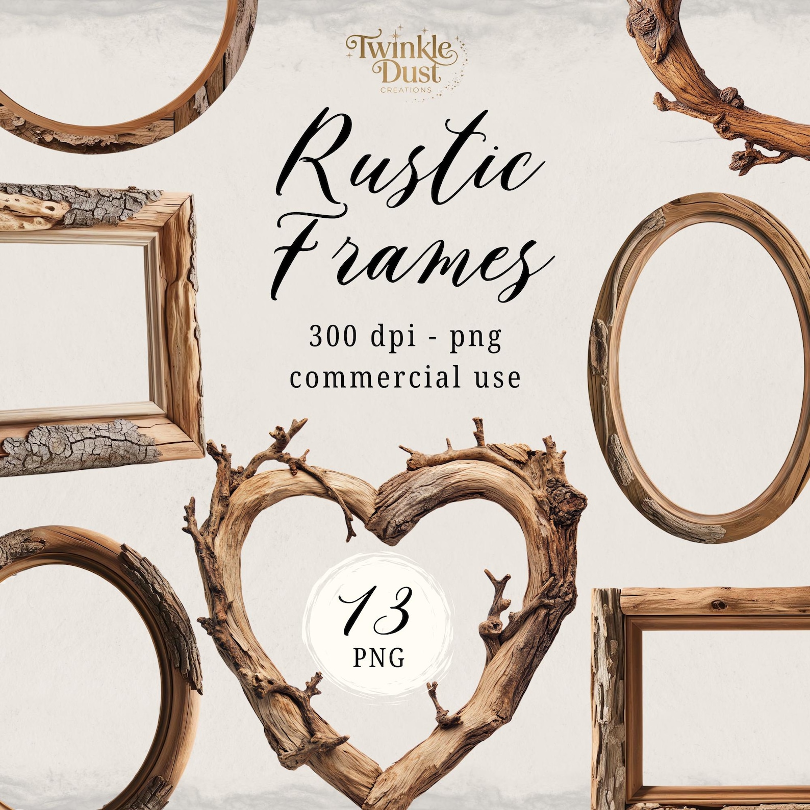 Rustic Wooden Frames Clipart - 13 PNG Rustic Frame Illustrations ...