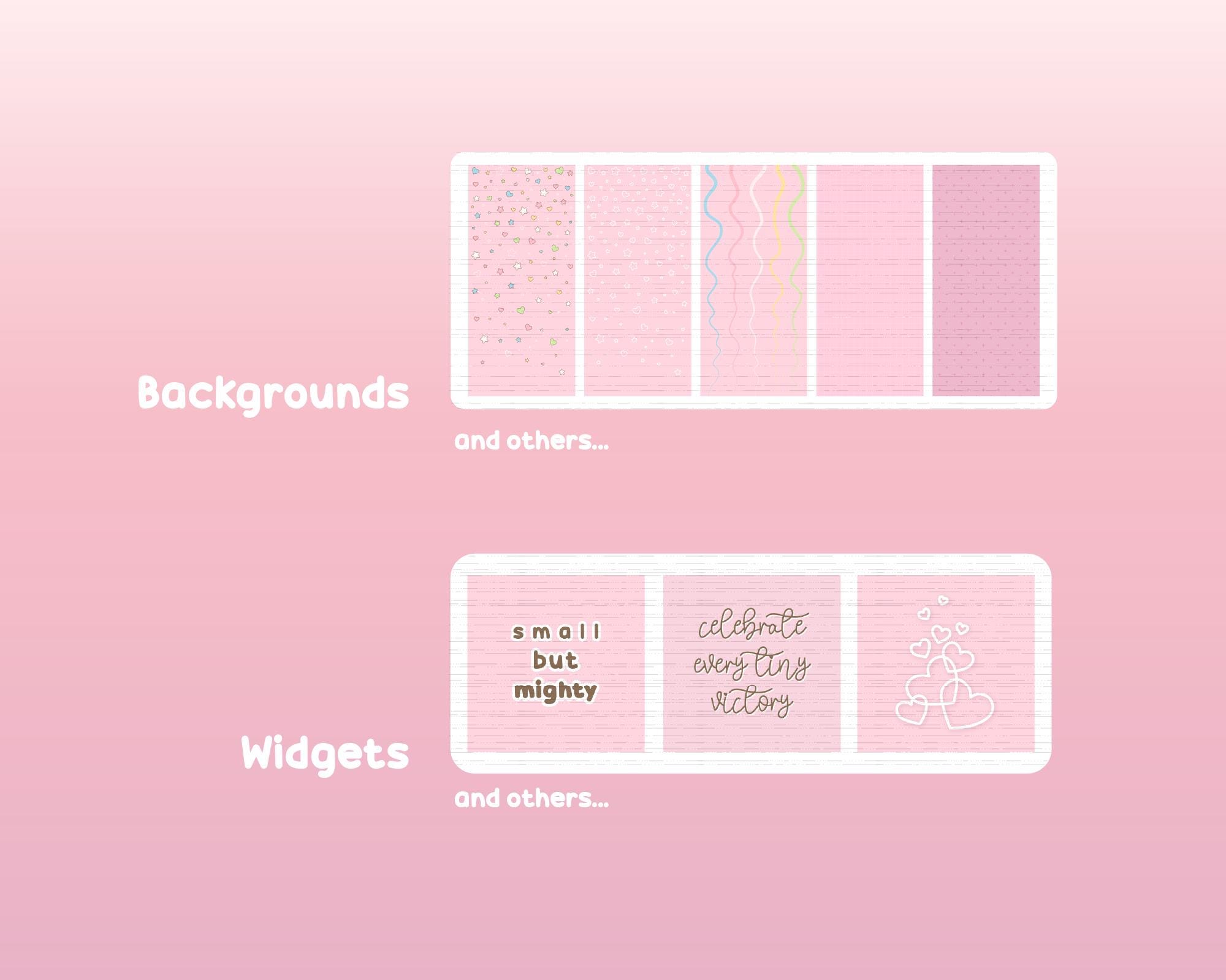 Icon Pack Cute Kawaii Aesthetic - Mini Small Minimalist Apps - Pink ...