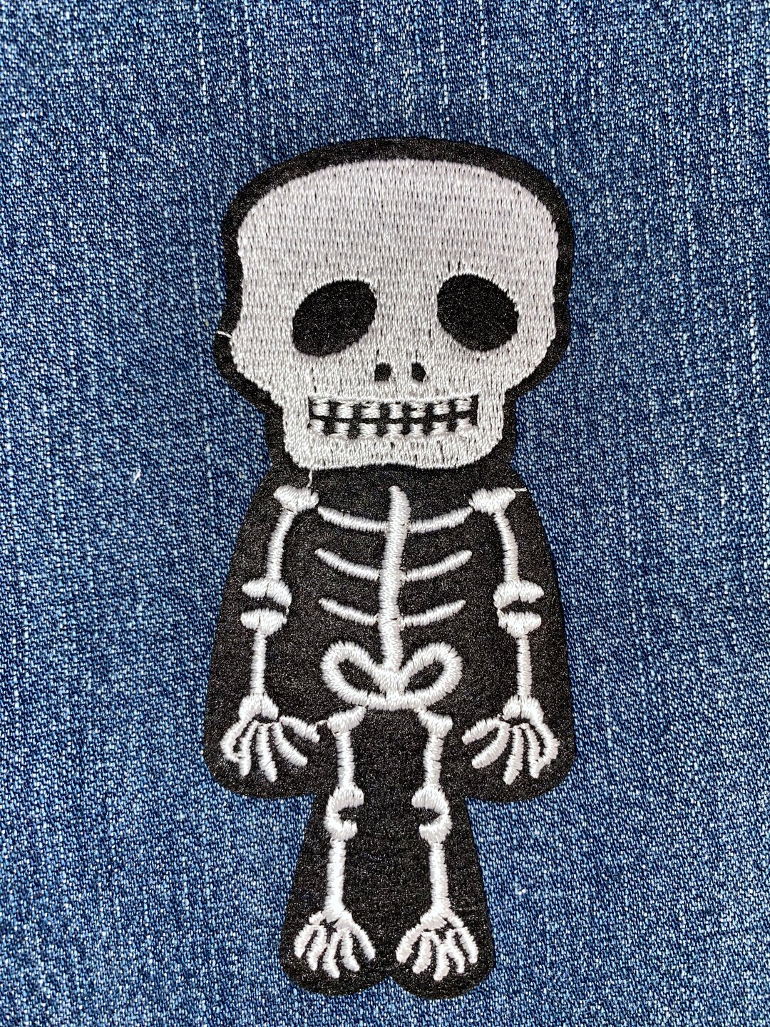 SKELETON Embroidery Patch Use Customize Your Denim or Craft DIY - Etsy