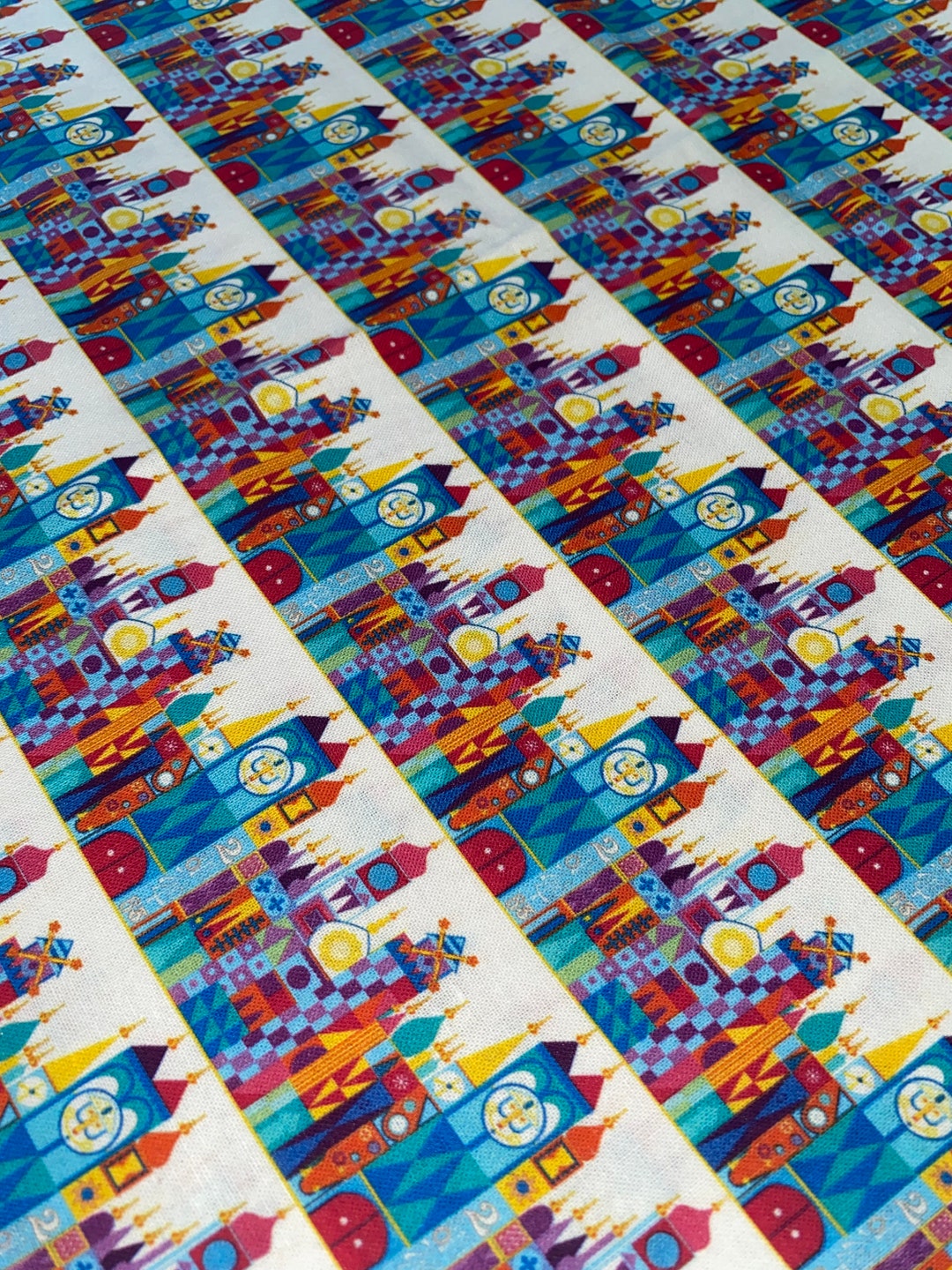 Fat Quarter 100% Cotton Disney SMALL WORLD Fabric 18x22 Customize Your ...