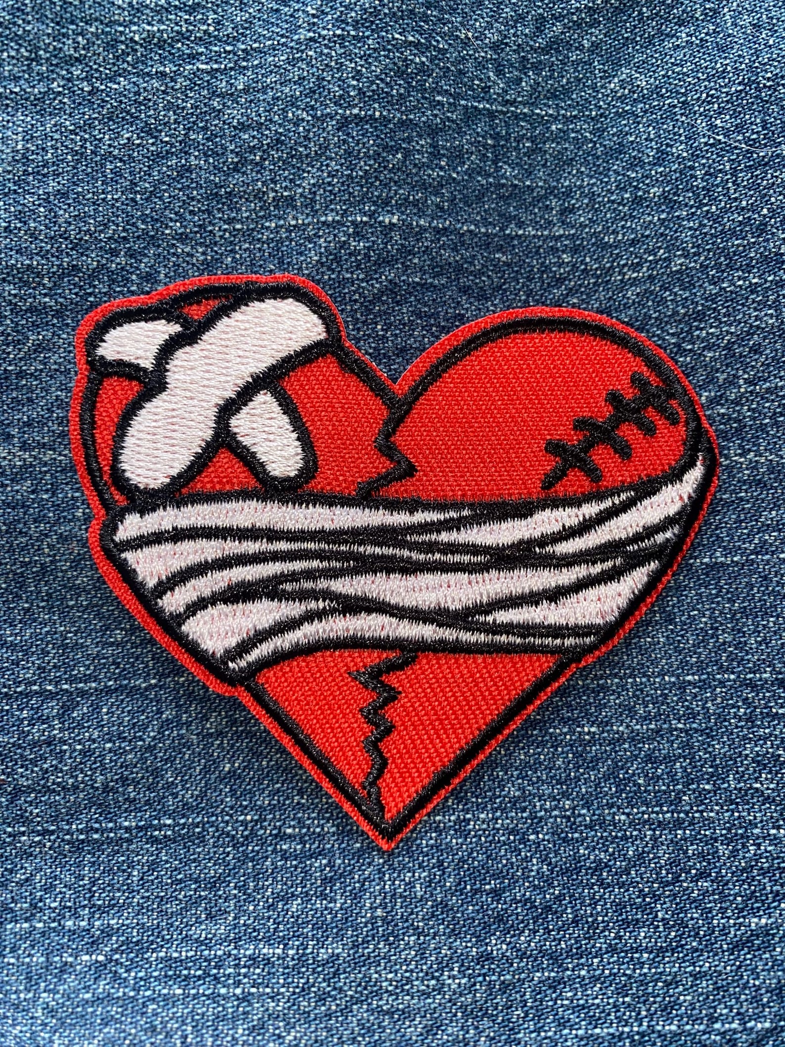 BROKEN HEART Embroidery Patch Use Customize Your Denim or Craft DIY - Etsy