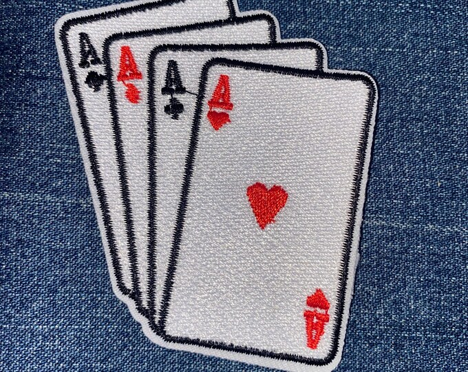 ACES Embroidery Patch Iron on Playing Cards Poker - Etsy