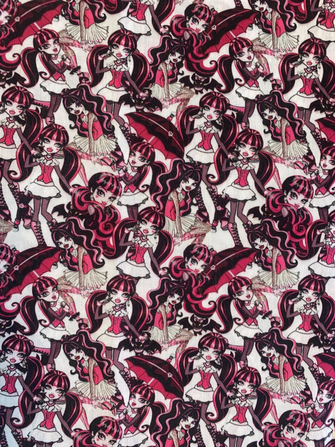 1/2 Yard MONSTER HIGH Cotton Polyester Blend Fabric Customize Your ...