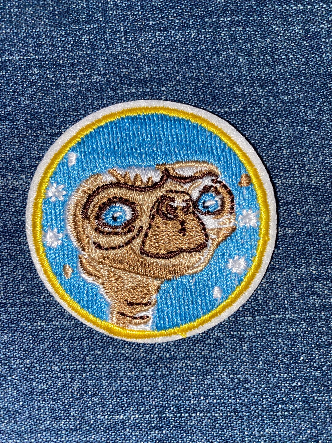 E.T. Embroidery Patch Iron on Customize Your Denim or Craft DIY Alien ...
