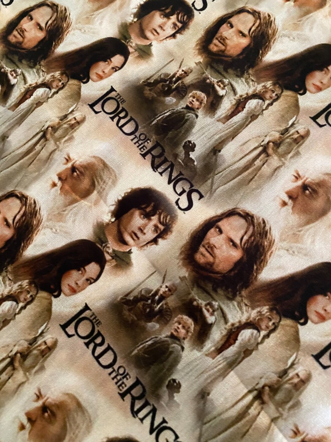 1/2 Yard LORD of the RINGS Cotton Polyester Blend Fabric Customize Your ...