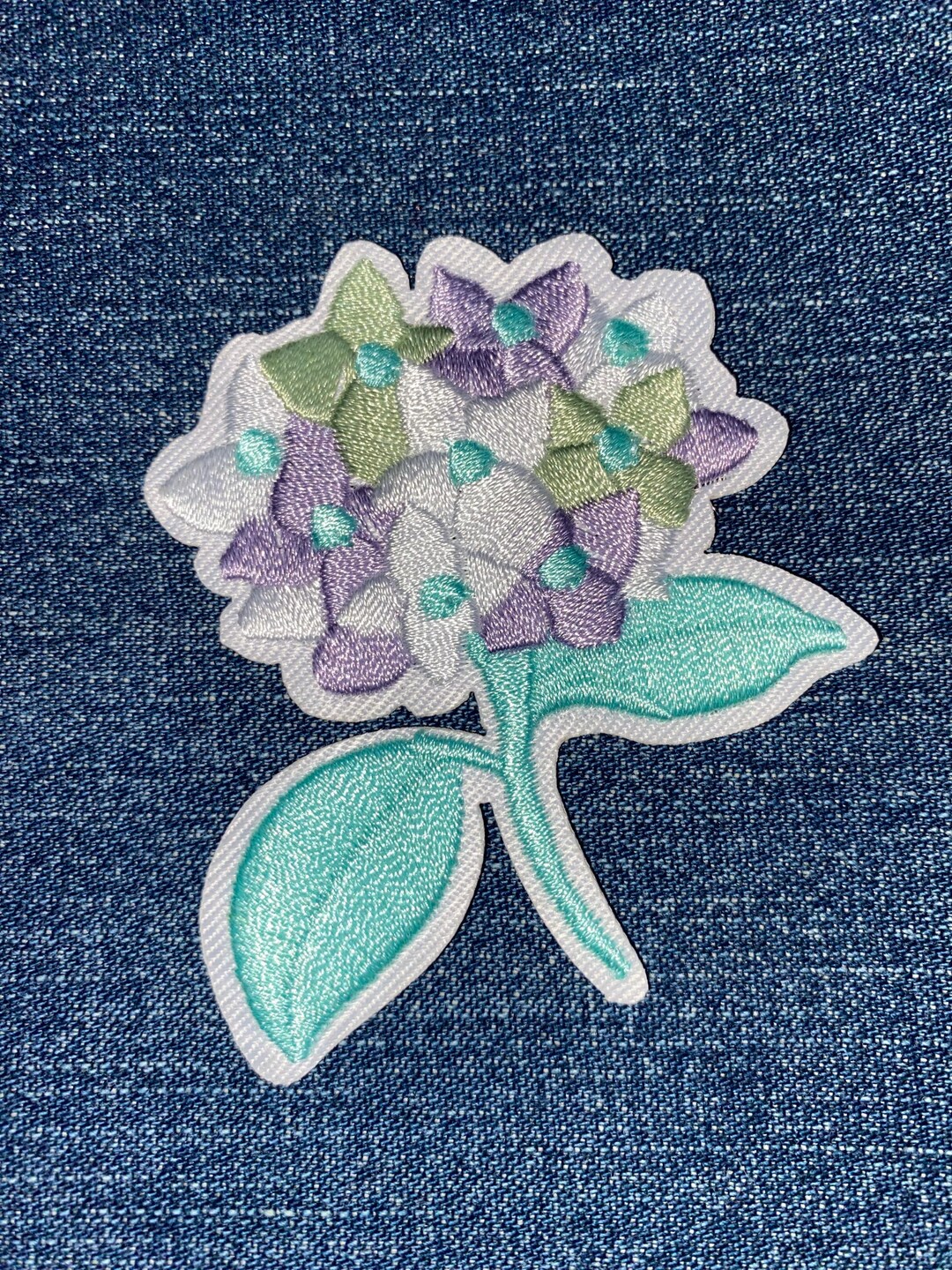 HYDRANGEA Embroidery Patch Iron on Customize Your Denim or Craft DIY - Etsy
