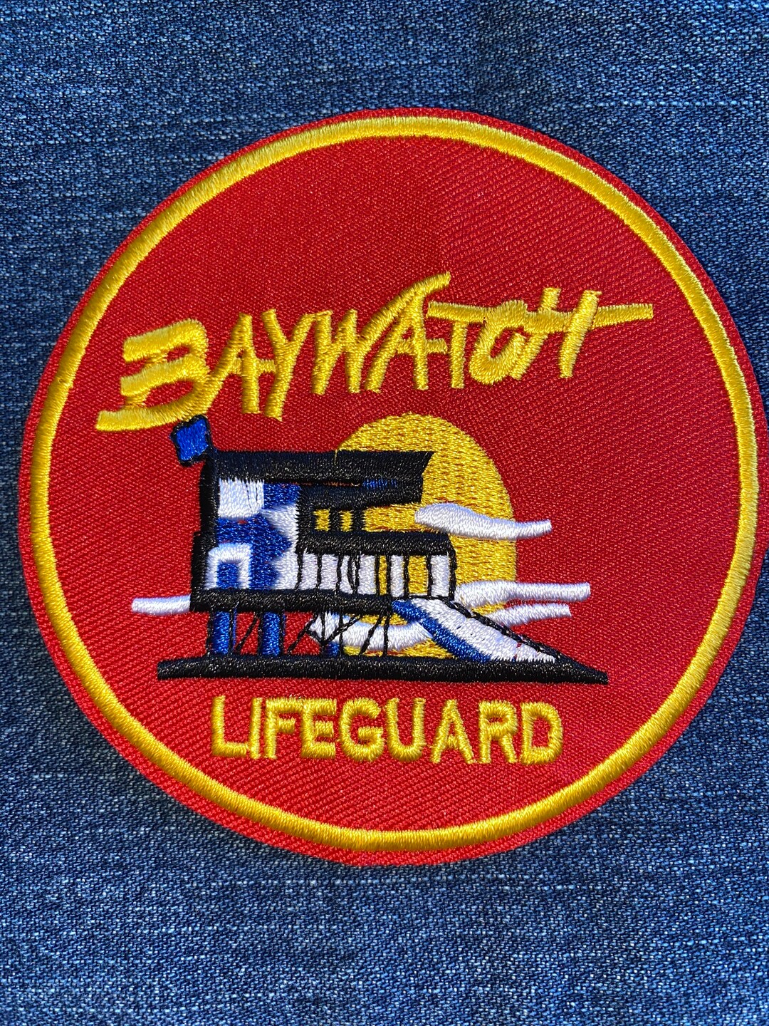 BAYWATCH LIFEGUARD Embroidery Patch Iron on Customize Your Denim or ...