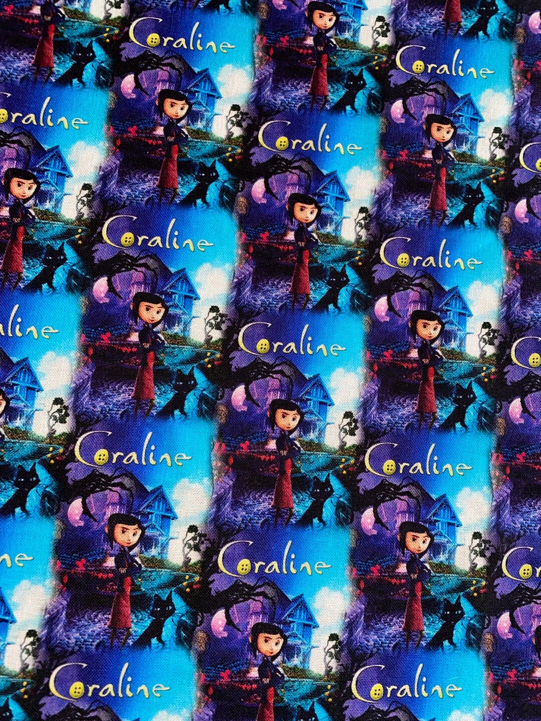 1/2 Yard CORALINE 100% Cotton Fabric Customize Your Sewing Project DIY ...