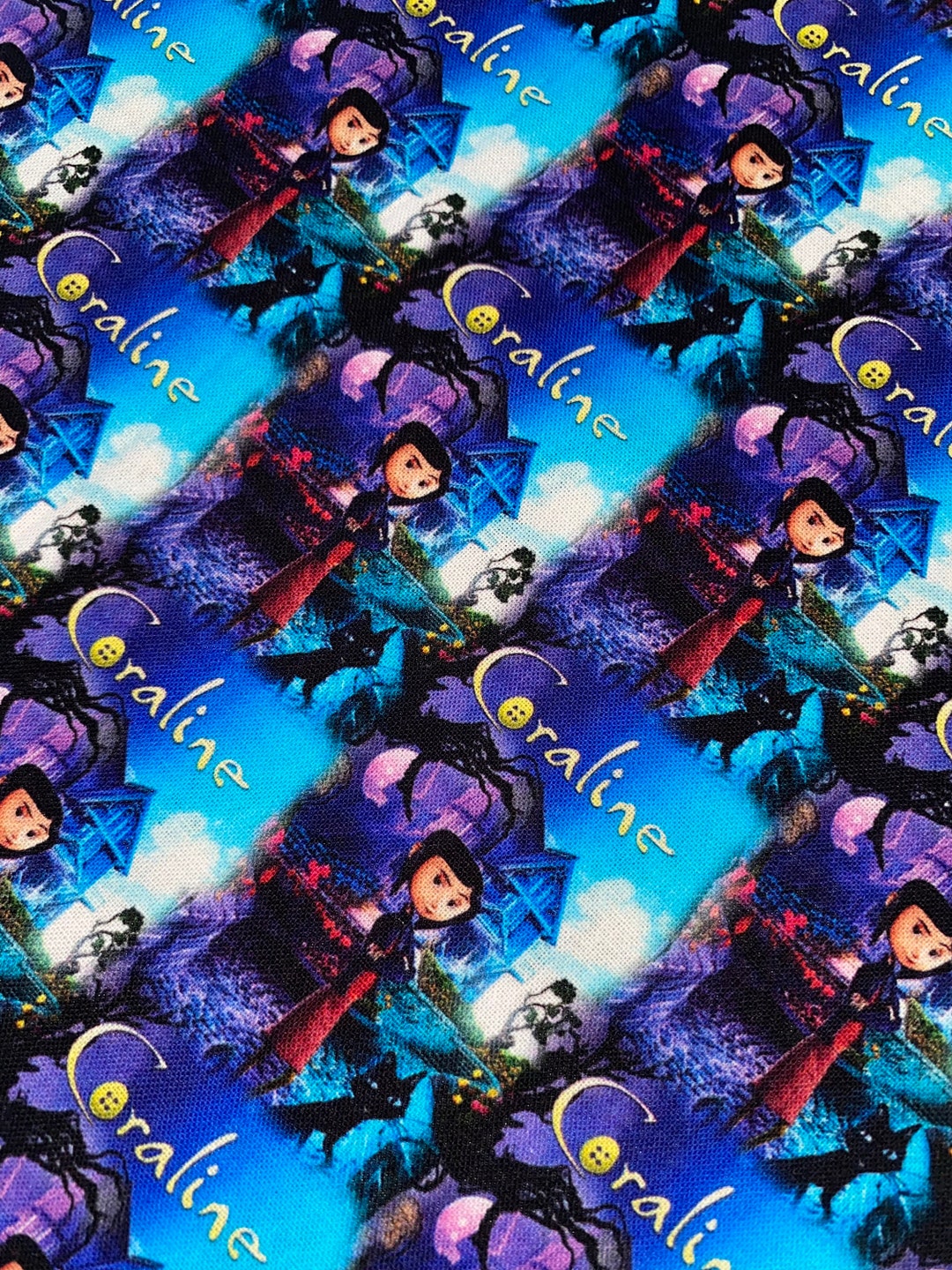 Fat Quarter 100% Cotton CORALINE Fabric 18x22 Customize Your Sewing ...